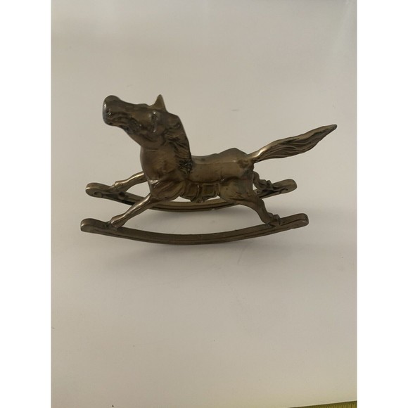Accents | Rocking Horse Figurine Heavy Solid Brass Vintage | Poshmark